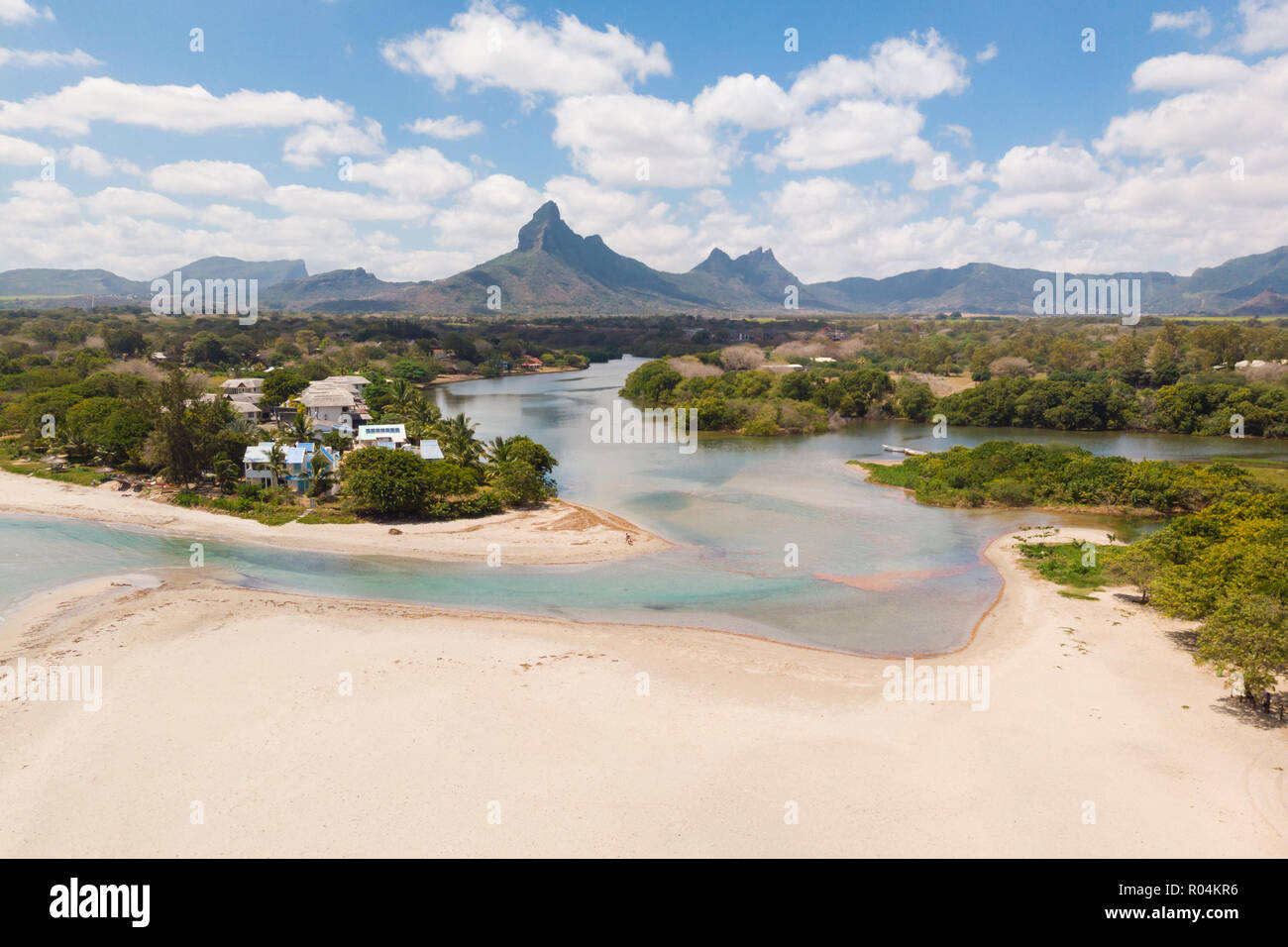 Rampart River in Tamarin, Black River. Mauritius Island Stock Photo - Alamy