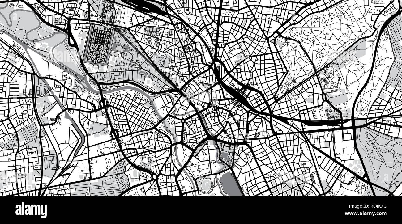 Urban vector city map of Hanover, Germany Stock Vector Image & Art - Alamy