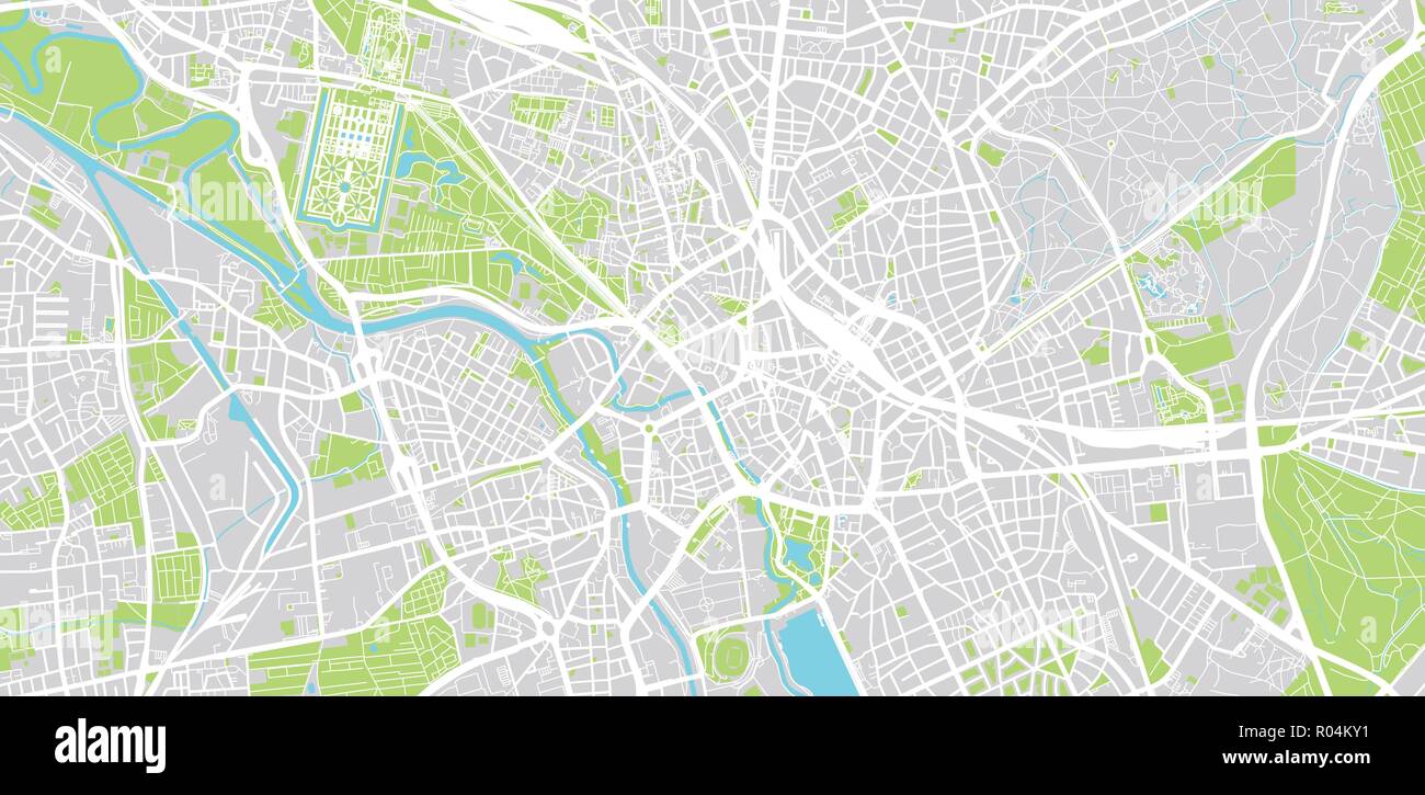 Urban vector city map of Hanover, Germany Stock Vector Image & Art - Alamy