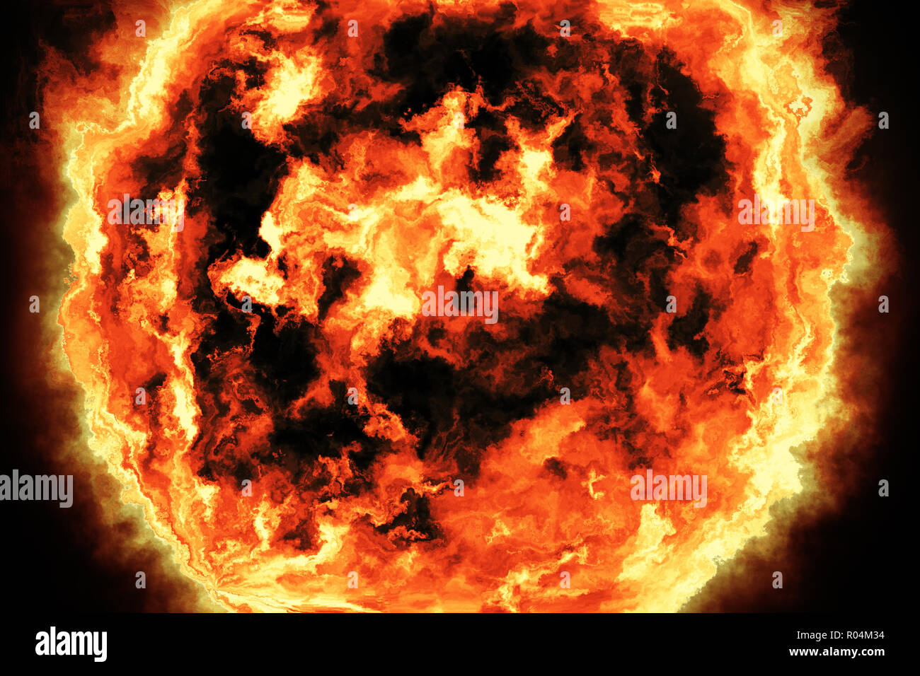 3d rendering, Fireball, flaming fire Stock Photo - Alamy