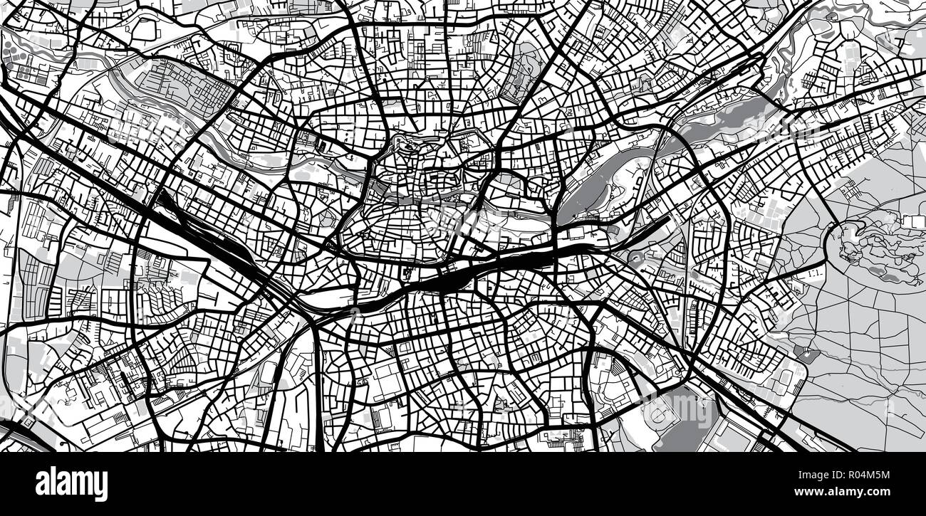 Urban vector city map of Nuremberg, Germany Stock Vector Image & Art - Alamy