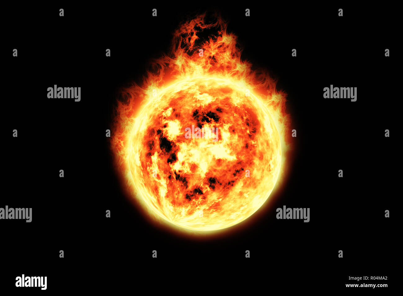 3d rendering, Fireball, flaming fire Stock Photo - Alamy
