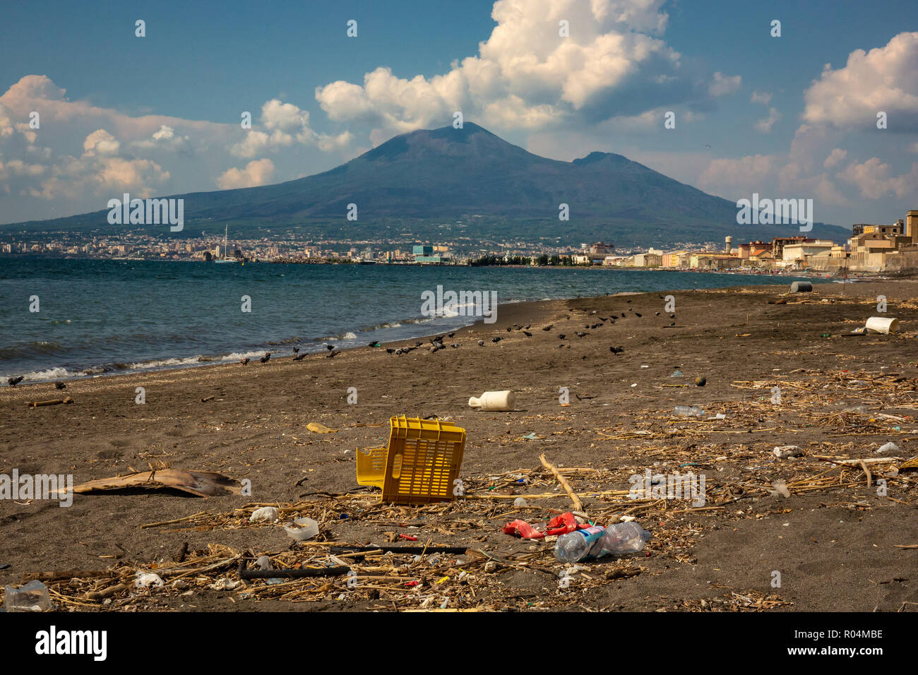 Plastic waste on beach Stock Photo - Alamy