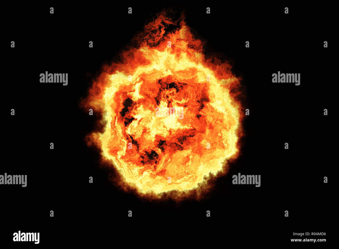 3d rendering, Fireball, flaming fire Stock Photo - Alamy