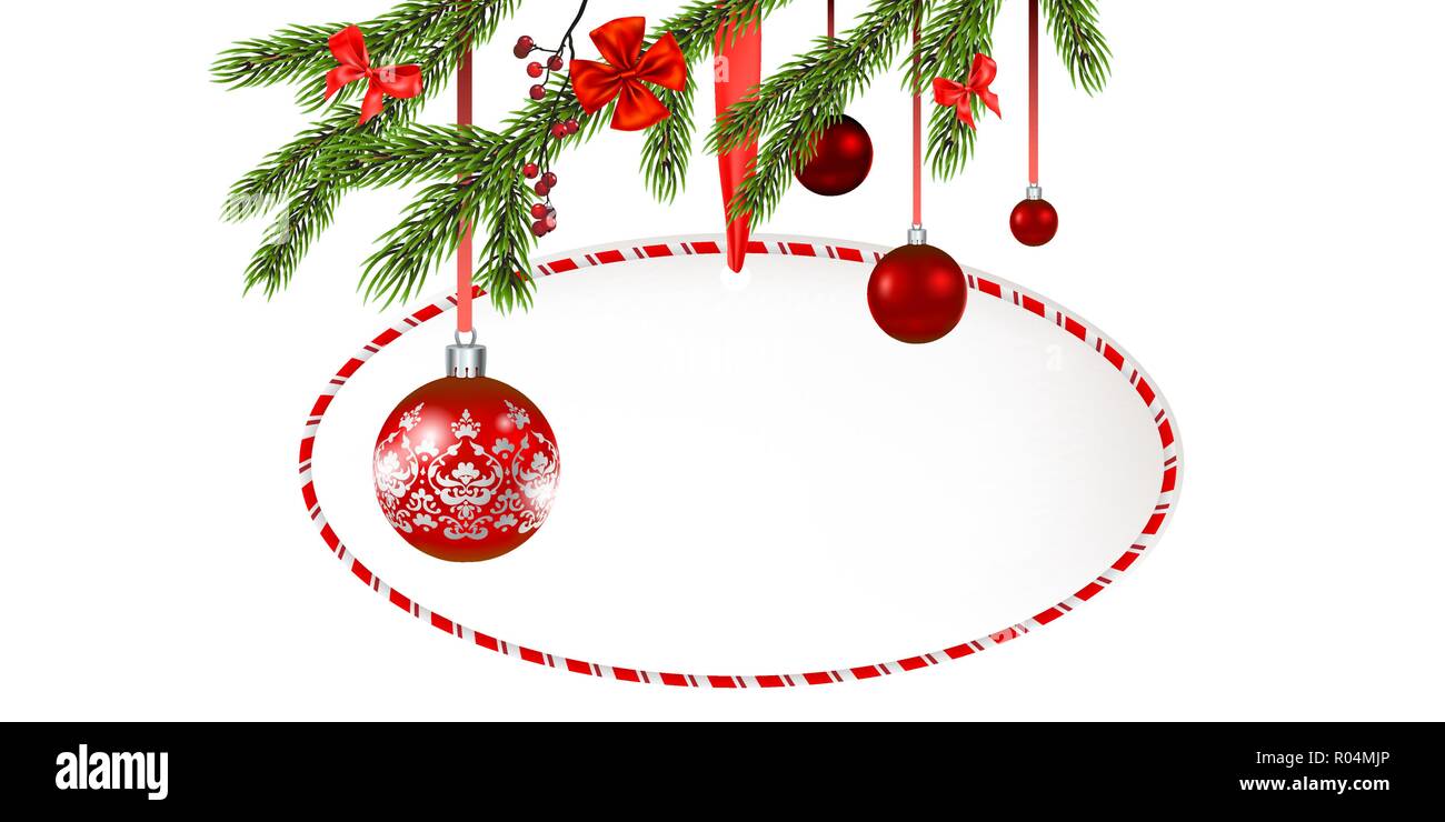 Round fir frame red Stock Vector Images - Alamy