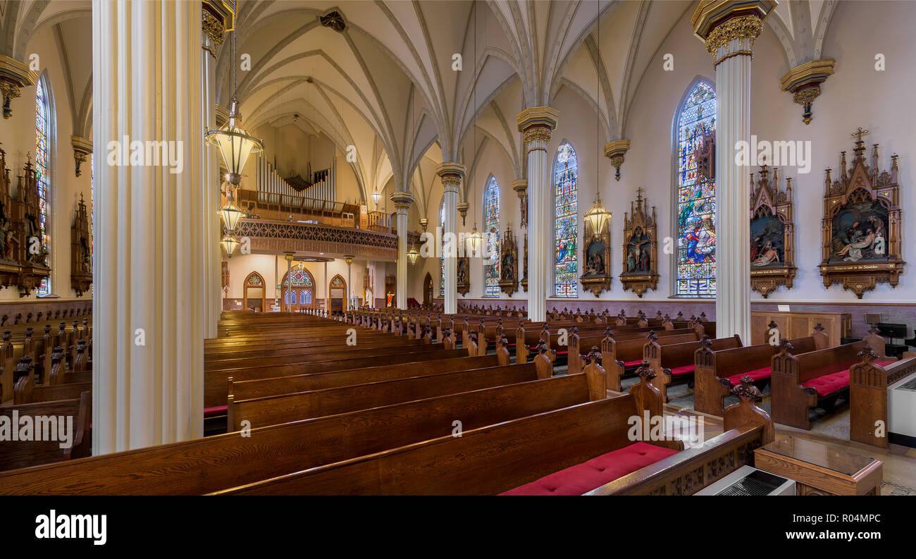 Nave of the Cathedral of the Immaculate Conception (1860) at 1122 S ...