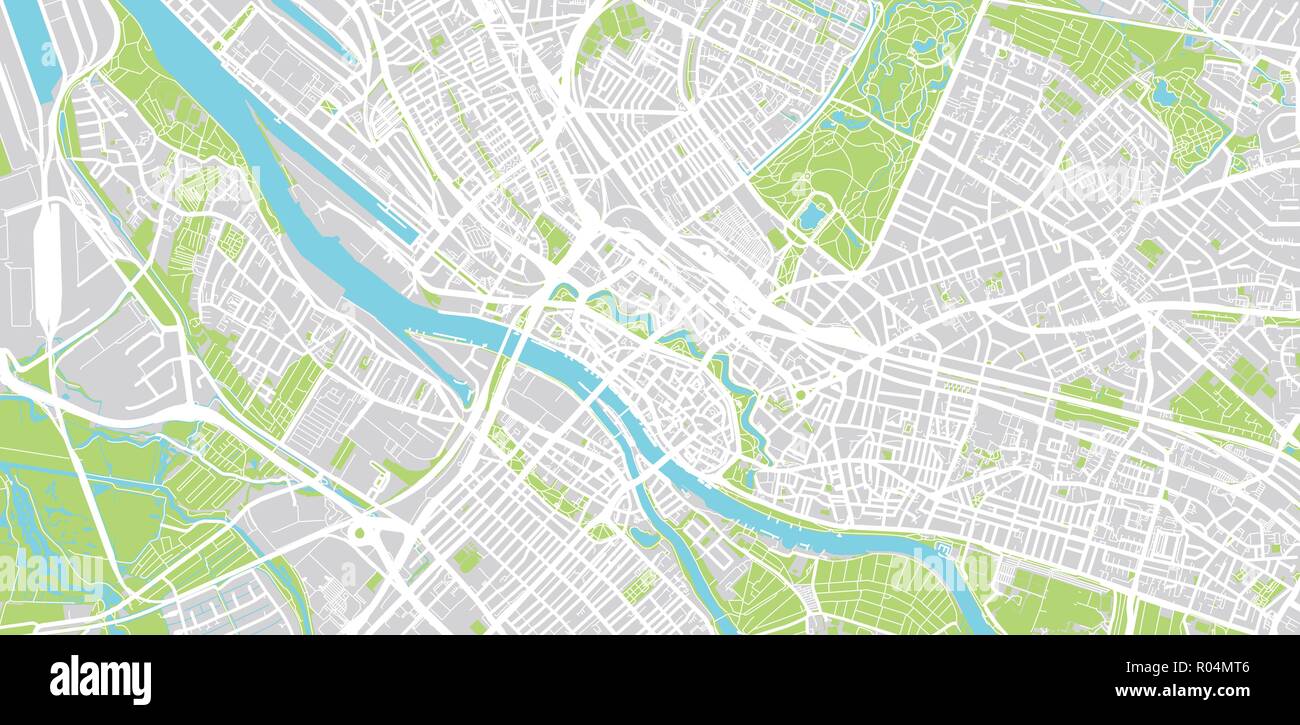 Urban vector city map of Bremen, Germany Stock Vector Image & Art - Alamy