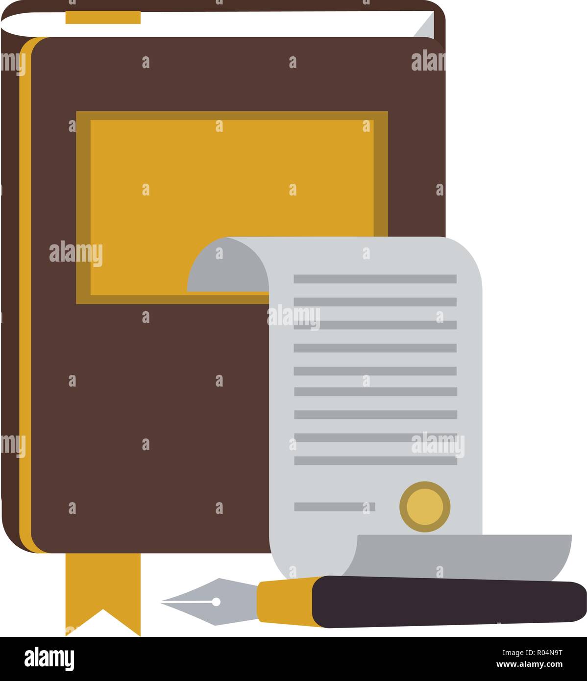 Justice and law constitution and pen vector illustration graphic design ...