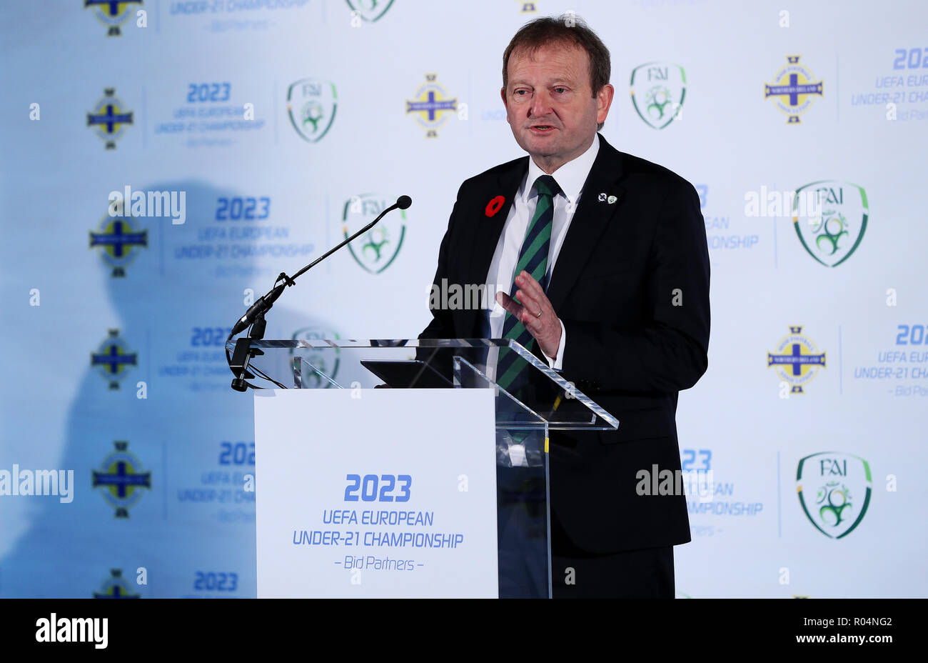 Irish football association president david martin hi-res stock ...