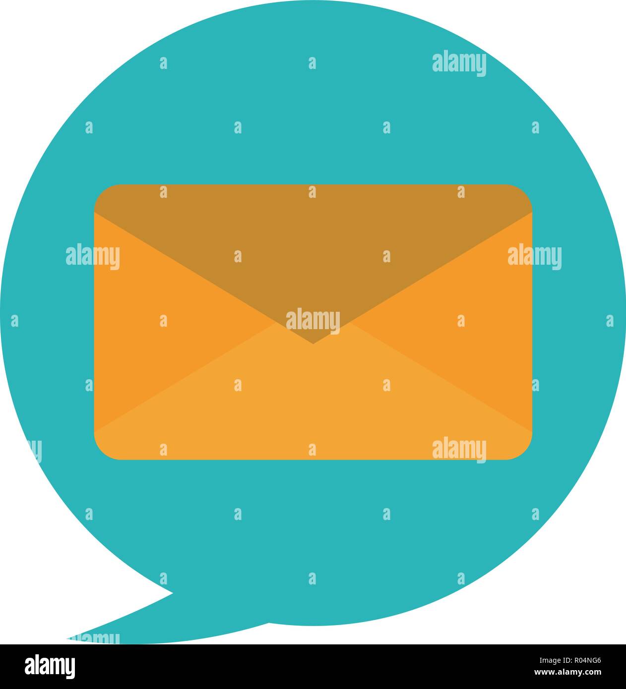 Email inside chat bubble vector illustration graphic design Stock ...