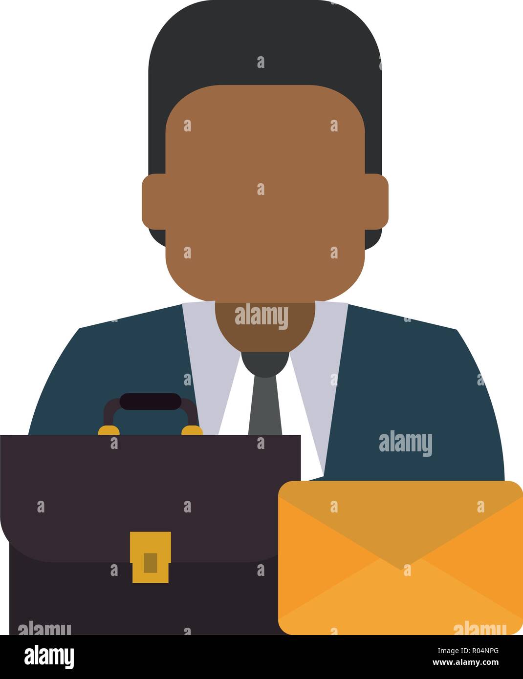Lawyer with briefcase and envelope avatar vector illustration graphic ...