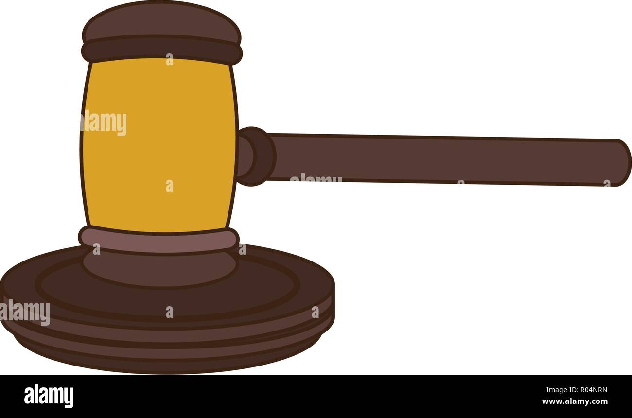 Justice and law gavel symbol vector illustration graphic design Stock ...