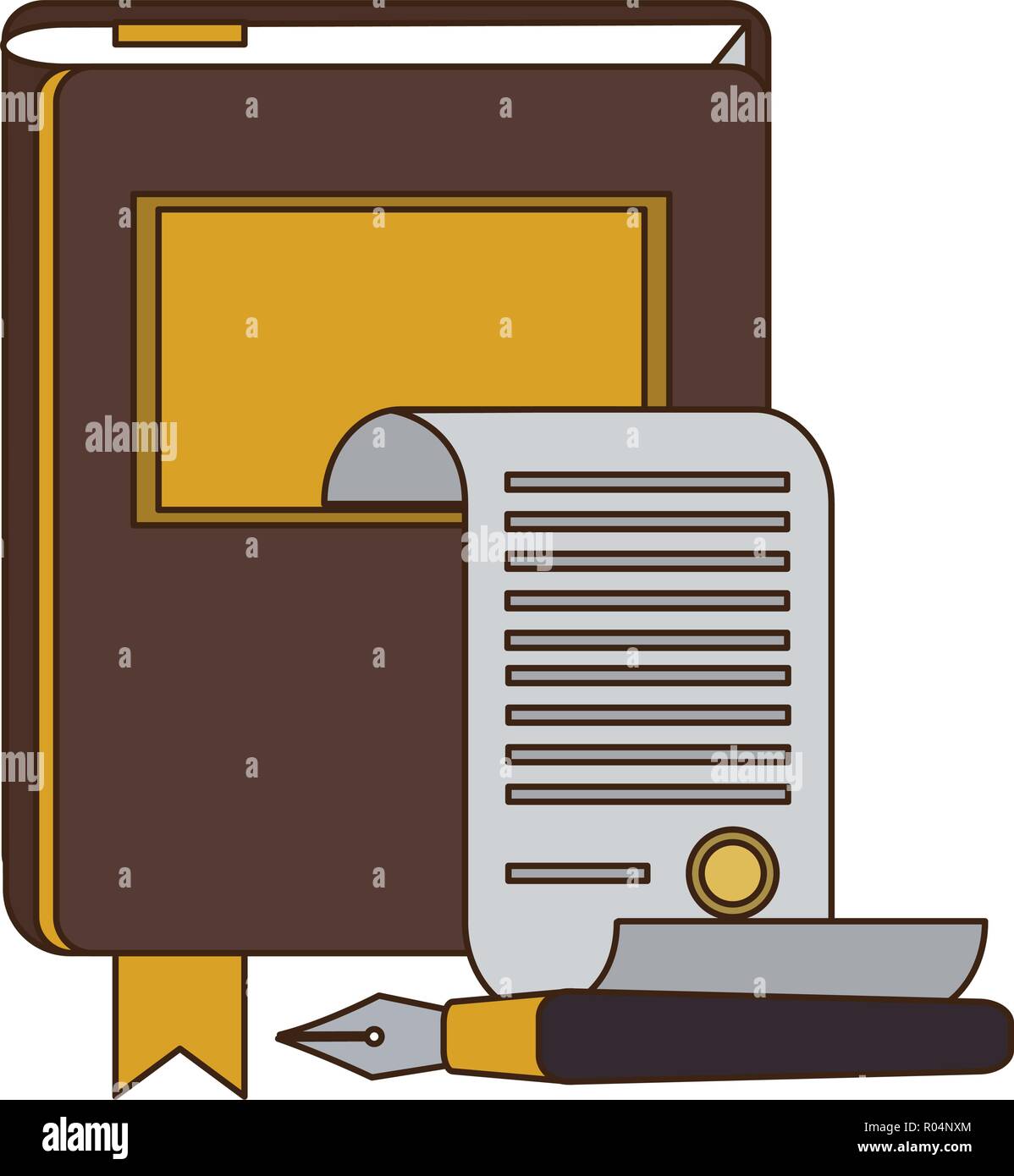 Justice and law constitution and pen vector illustration graphic design ...