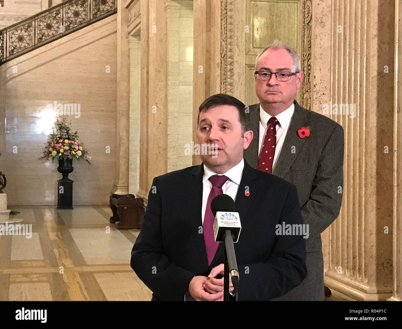 Ulster unionist leader robin swann parliament buildings hi-res stock ...