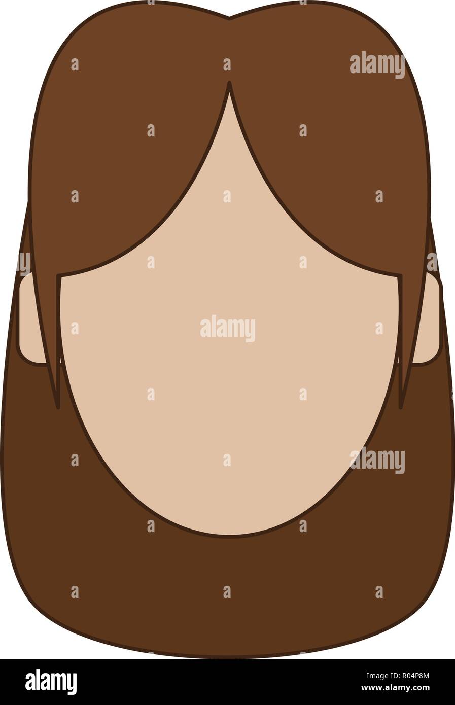 Woman faceless avatar head vector illustration graphic design Stock ...