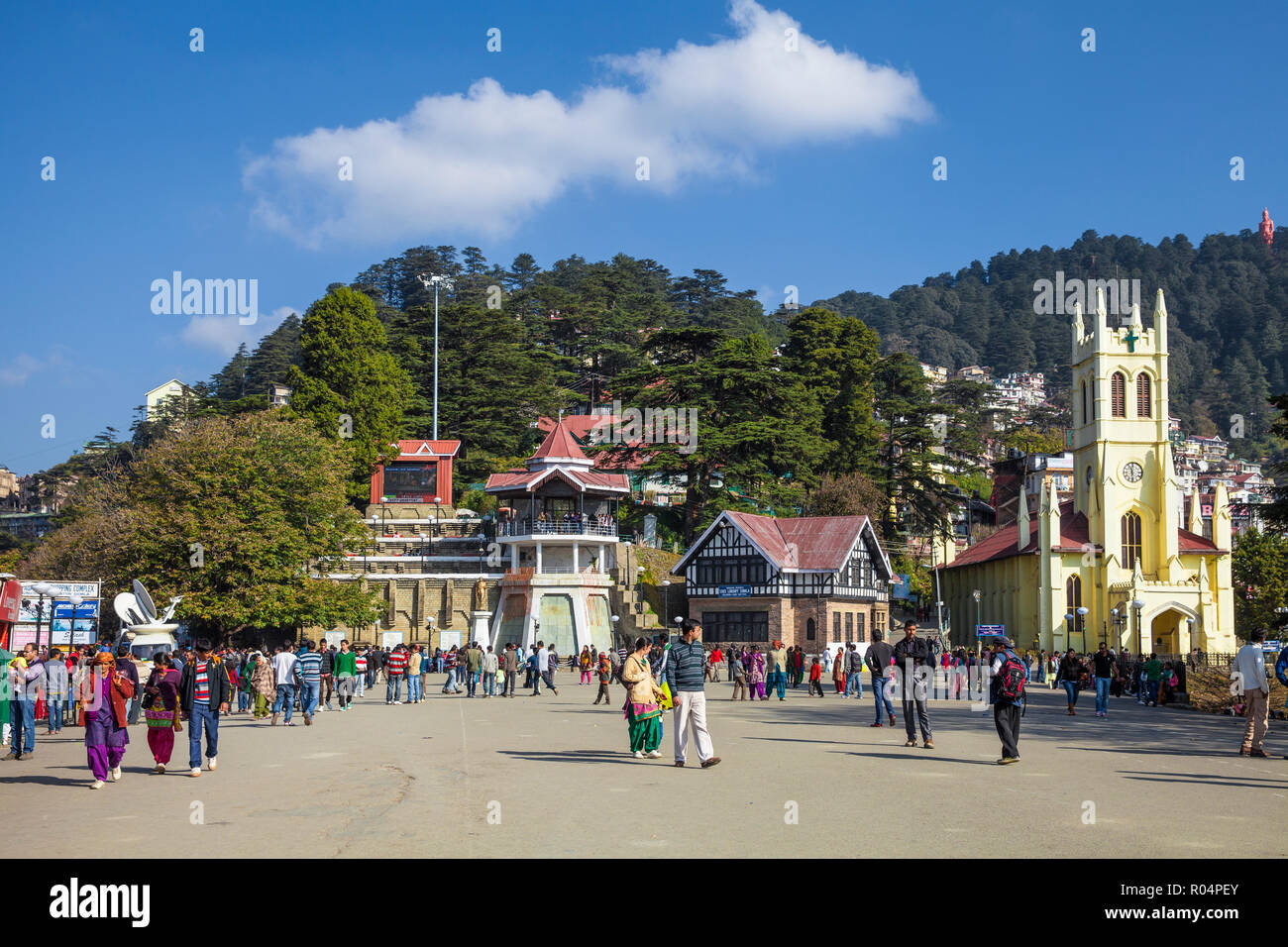 Christ Church, The Ridge, Shimla (Simla), Himachal Pradesh, India, Asia ...