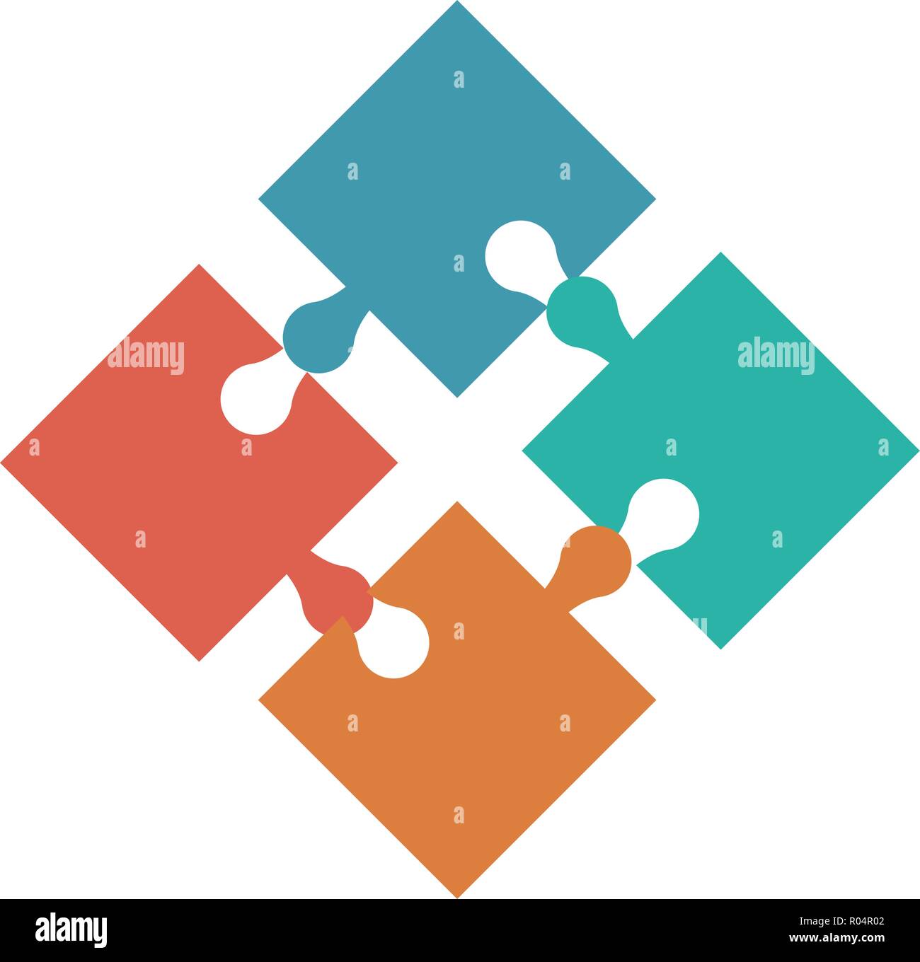 Jigsaw pieces symbol isolated vector illustration graphic design Stock ...