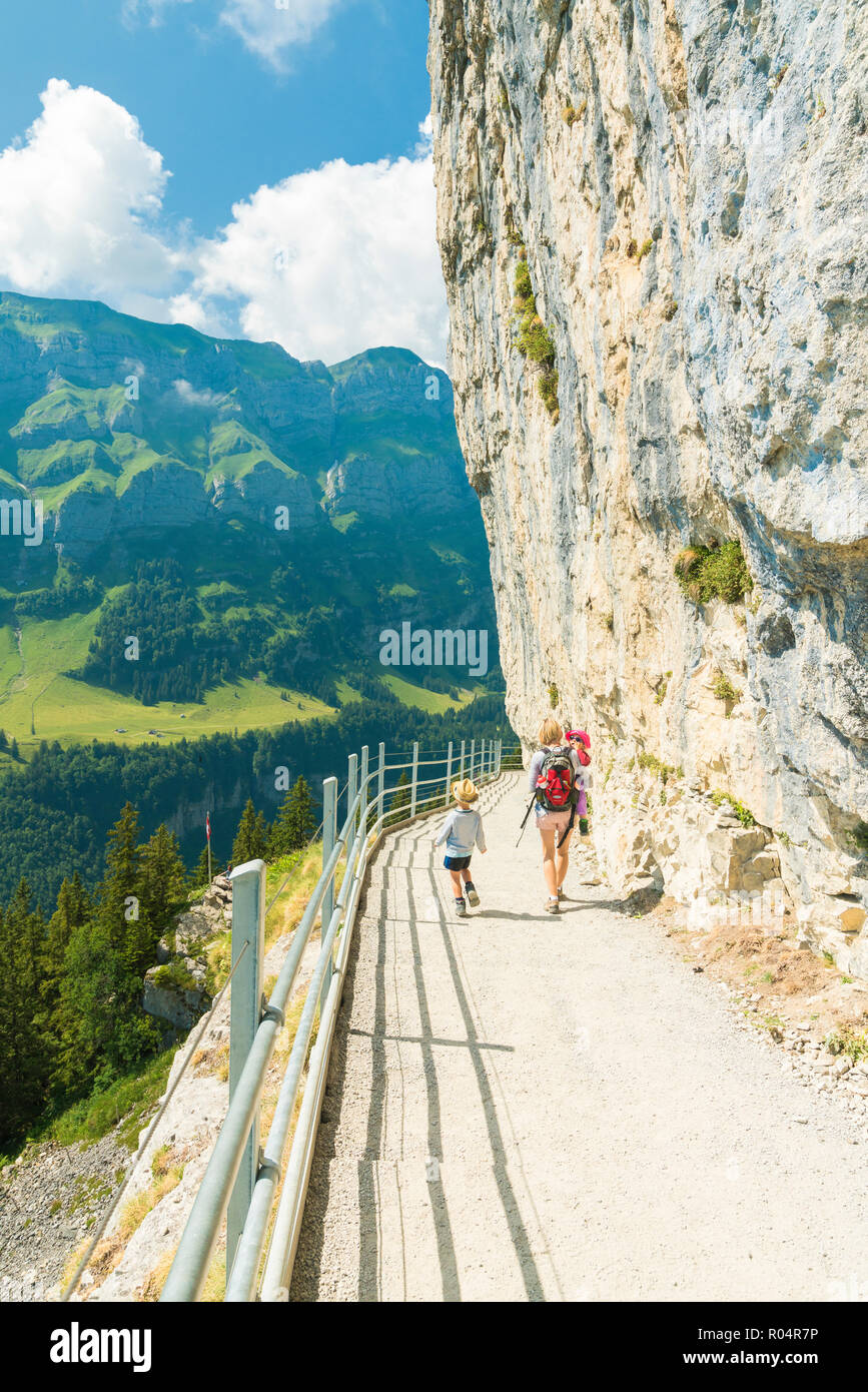 Switzerland Scenery Family Children Mountain High Resolution Stock ...