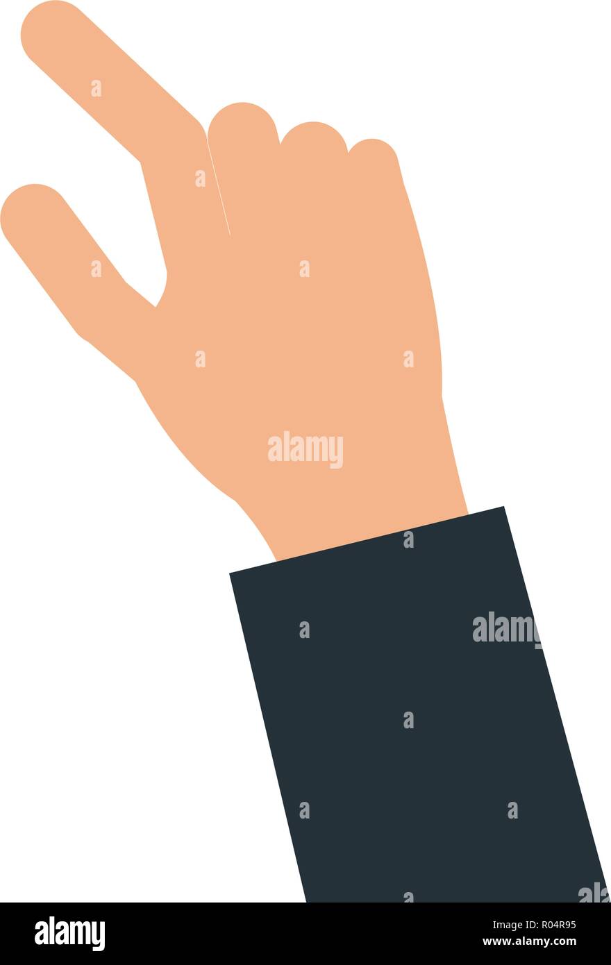 Hand pointing symbol isolated vector illustration graphic design Stock ...