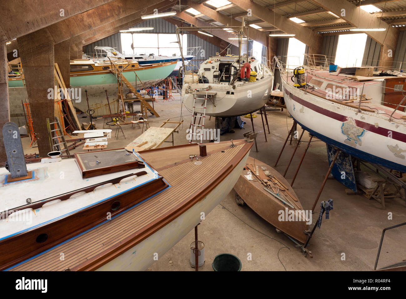 Shipyard workshop in Bretagne (Brittany), France Stock Photo - Alamy