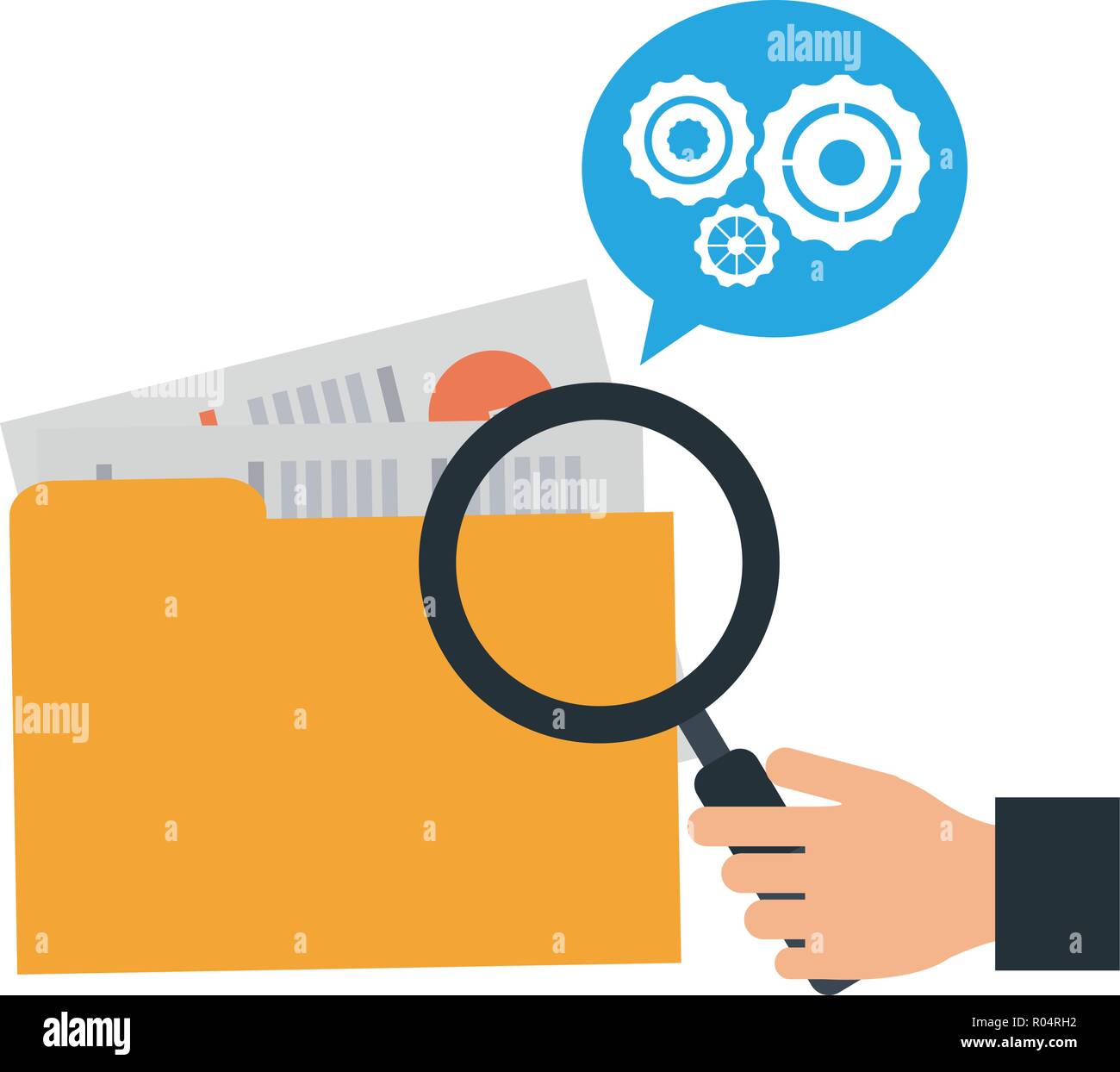Checking the gears Stock Vector Images - Alamy