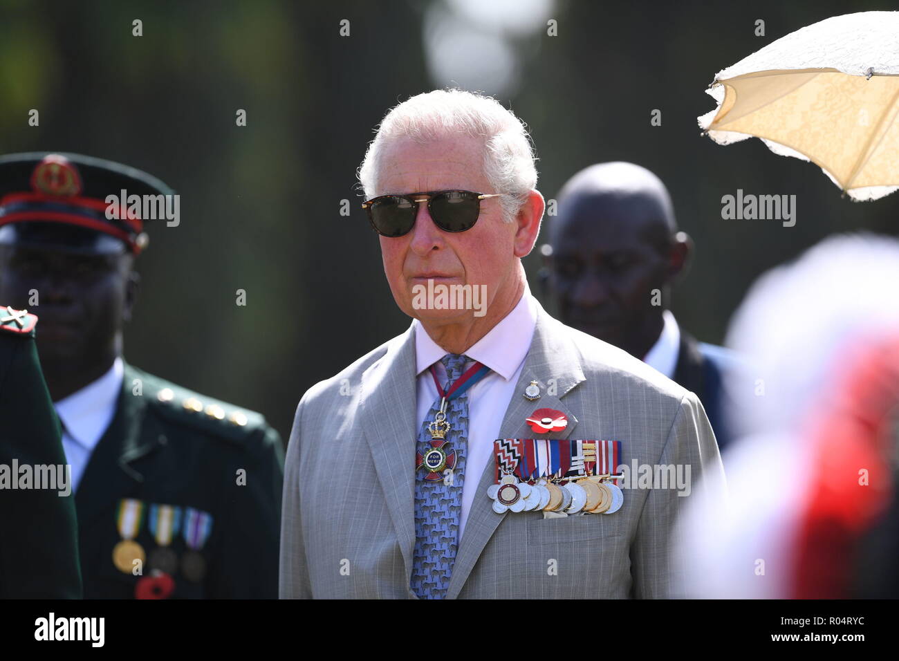 The Prince of Wales meets with war veterans during a visit to the ...