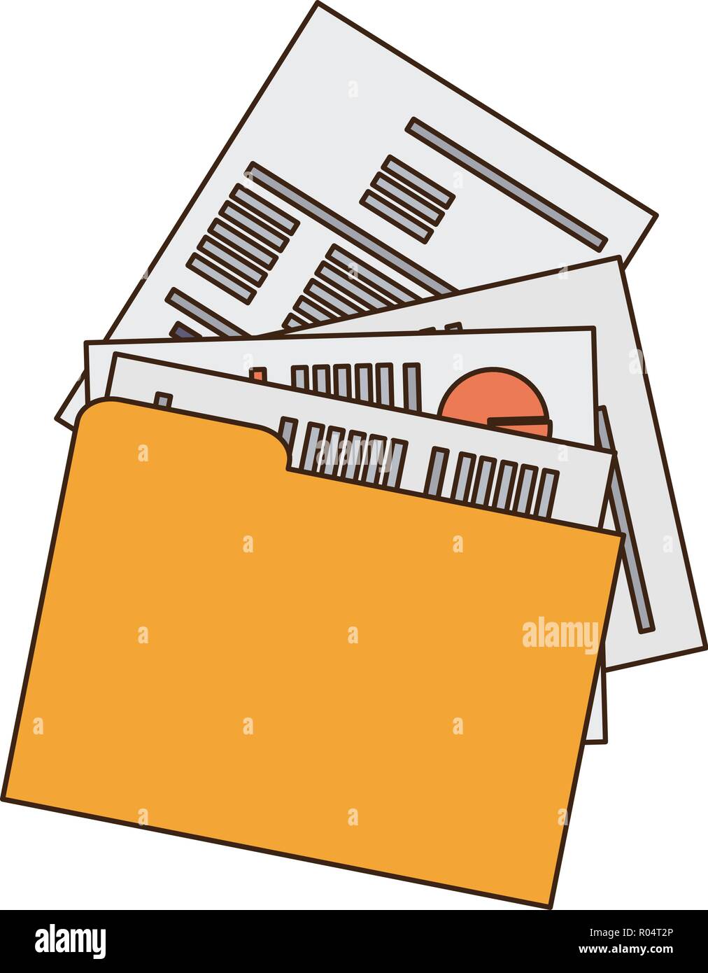 Office folder with business documents vector illustration graphic ...