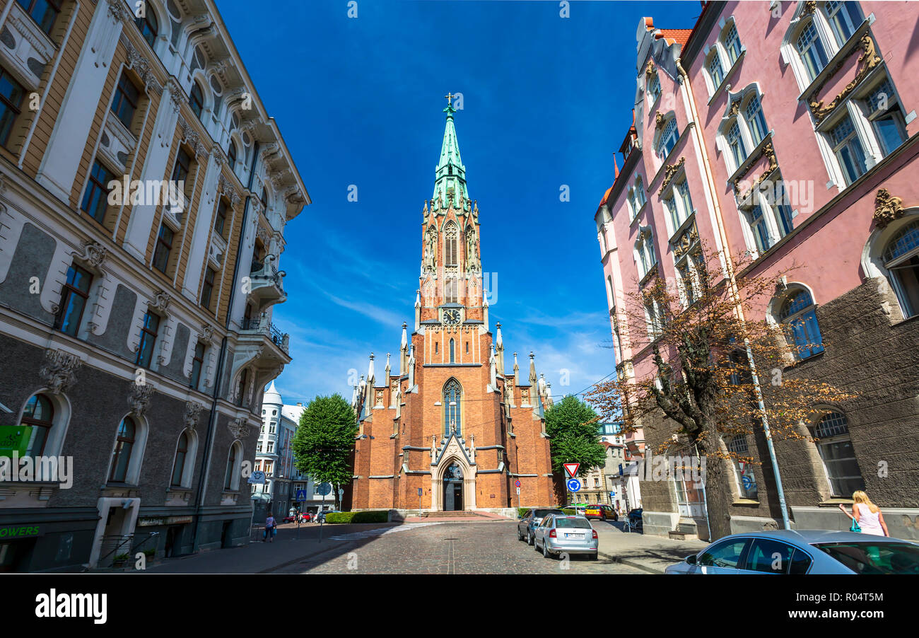 Old St. Gertrude's Church, Riga, Latvia, Baltic States, Europe Stock ...