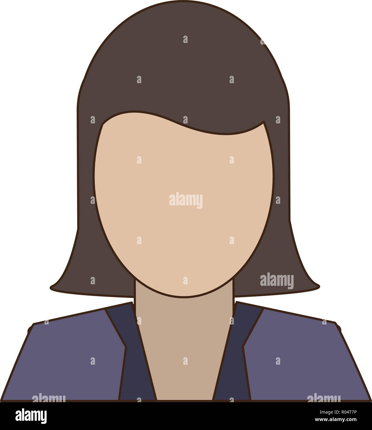 Businesswoman avatar faceless profile vector illustration graphic ...