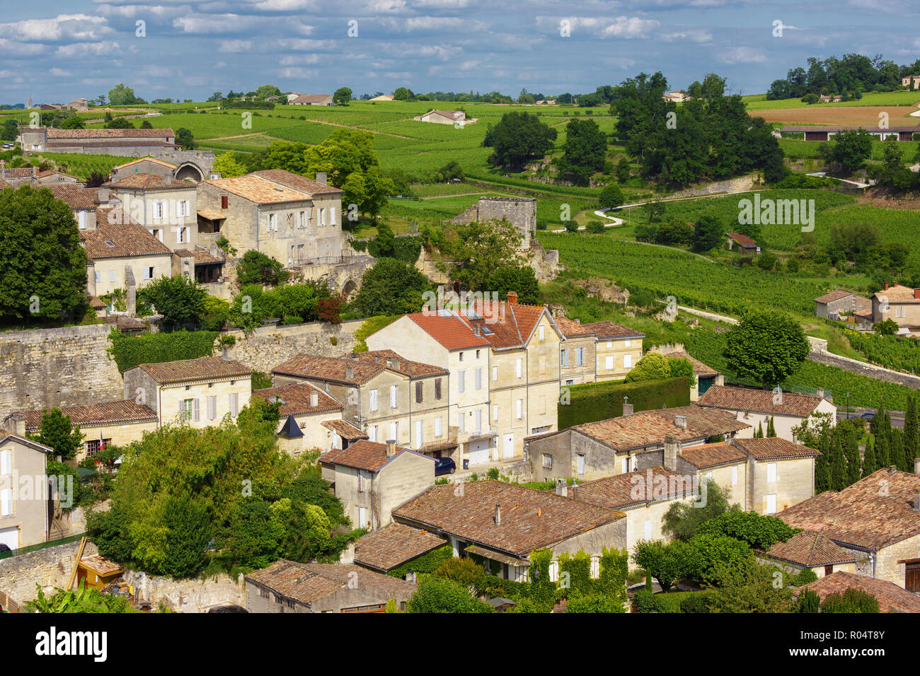 Saint Emilion French village UNESCO heritage, famous for the red wine ...