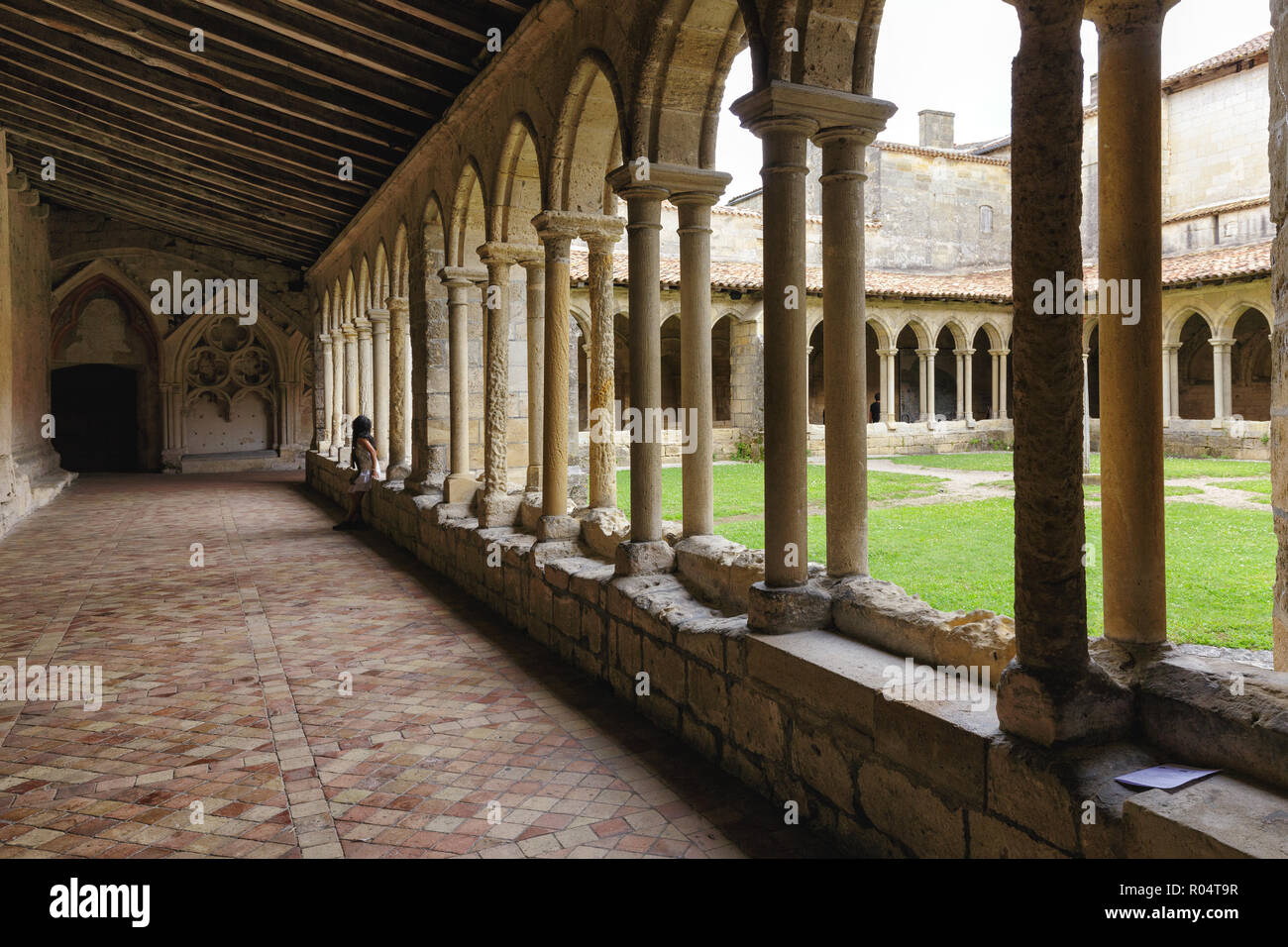 Medieval French Cloisters at the Collegiale church of Saint Emilion ...