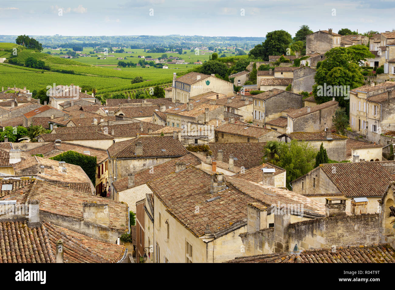Saint Emilion French village UNESCO heritage, famous for the red wine ...