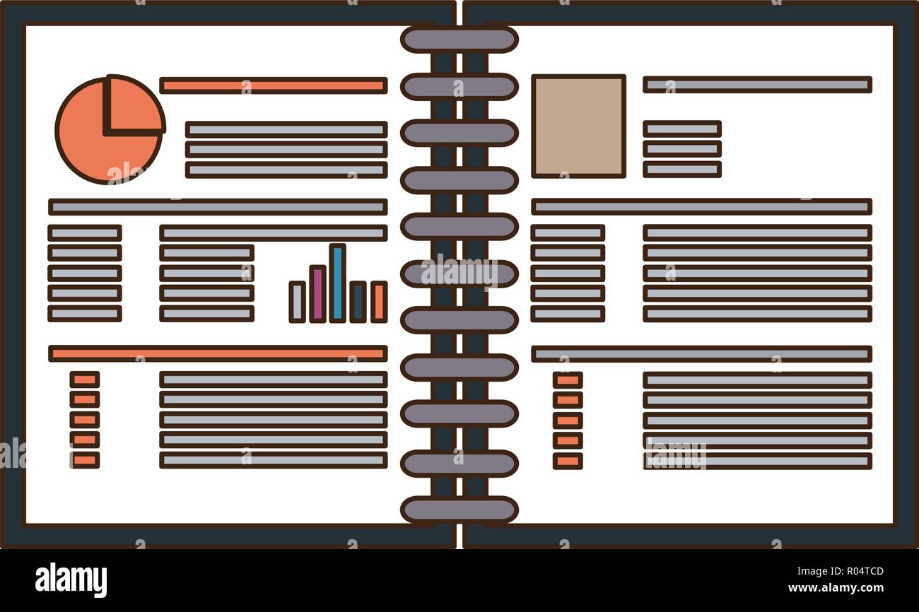 Graph book open isolated vector illustration graphic design Stock ...