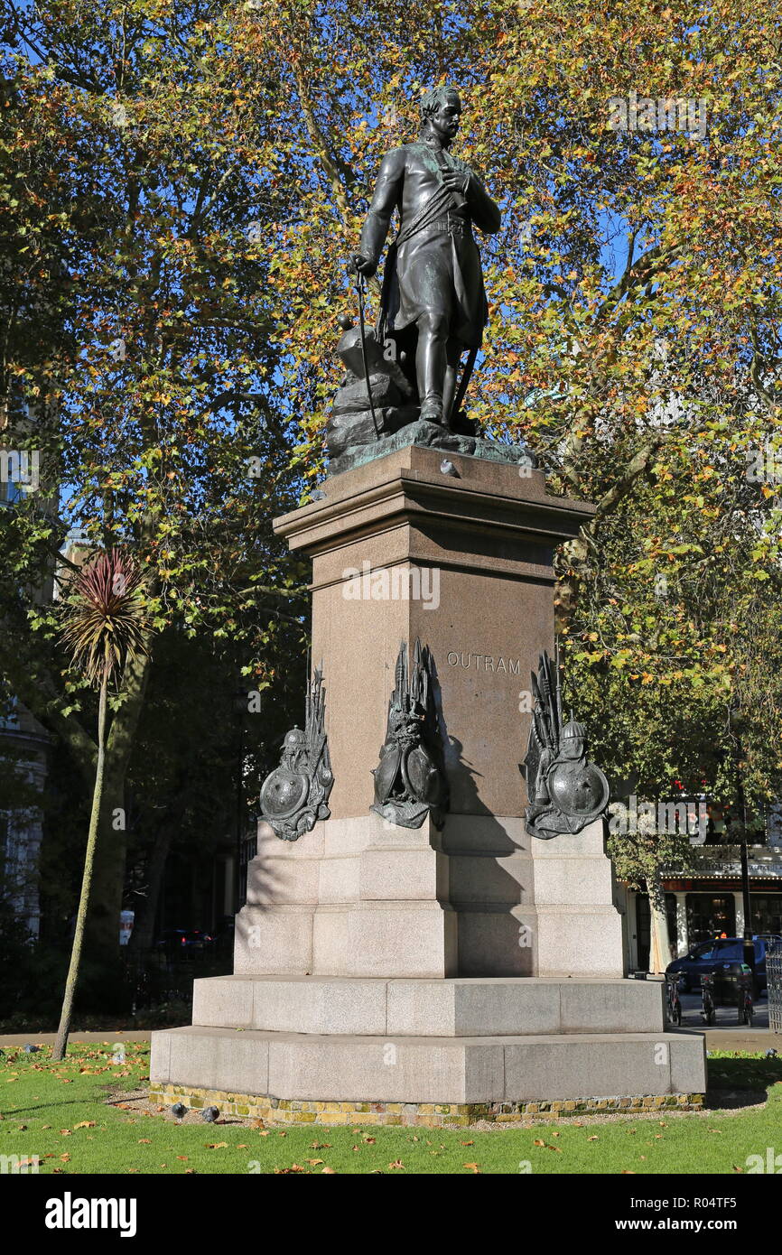 Sir James Outram statue, Whitehall Gardens, Victoria Embankment ...