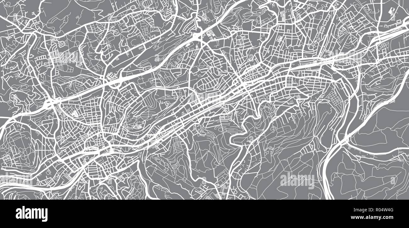 Urban vector city map of Wuppertal, Germany Stock Vector Image & Art - Alamy