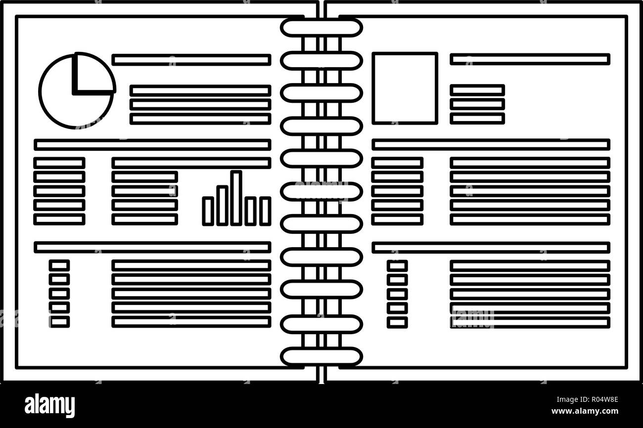 Graph book open isolated vector illustration graphic design Stock ...