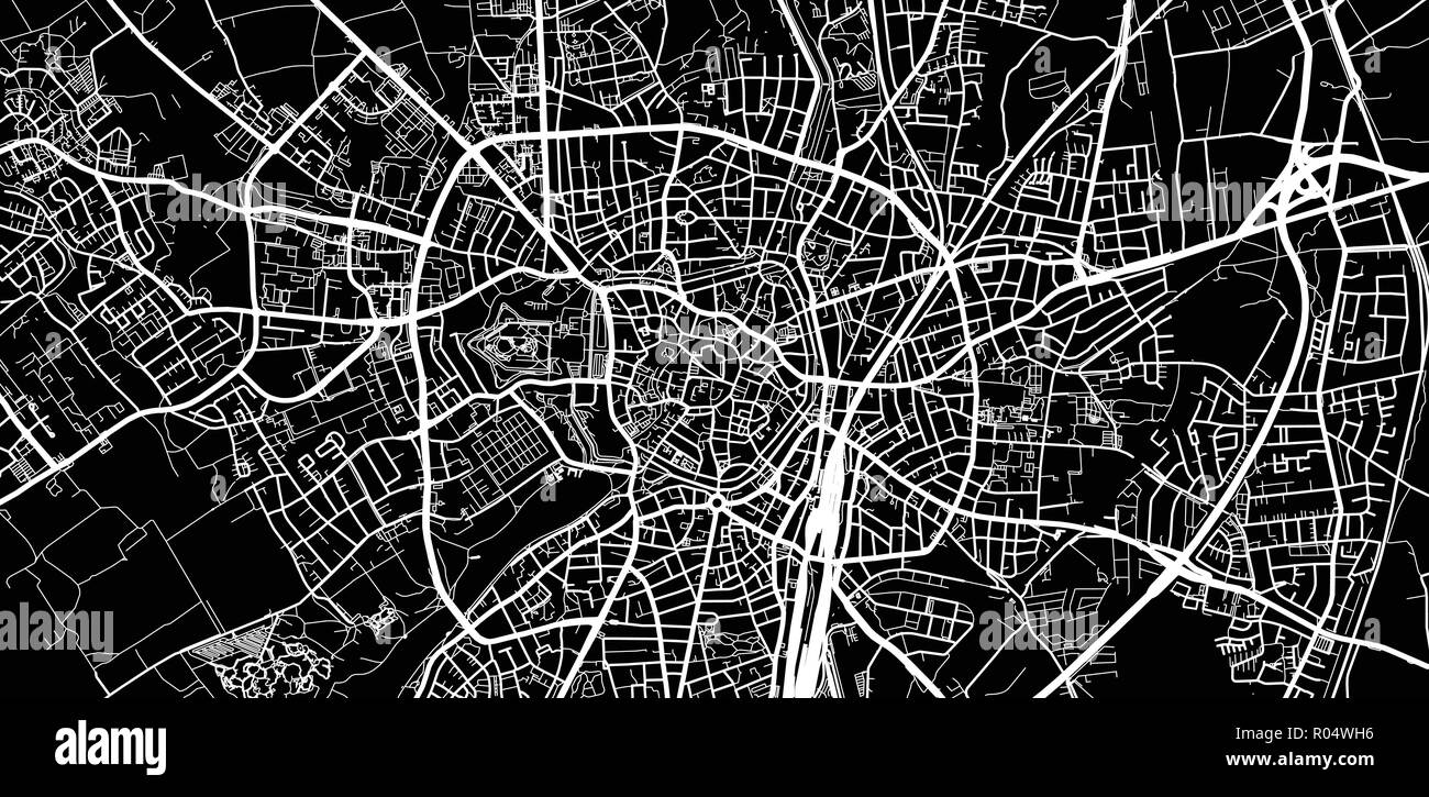 Urban vector city map of Munster, Germany Stock Vector Image & Art - Alamy