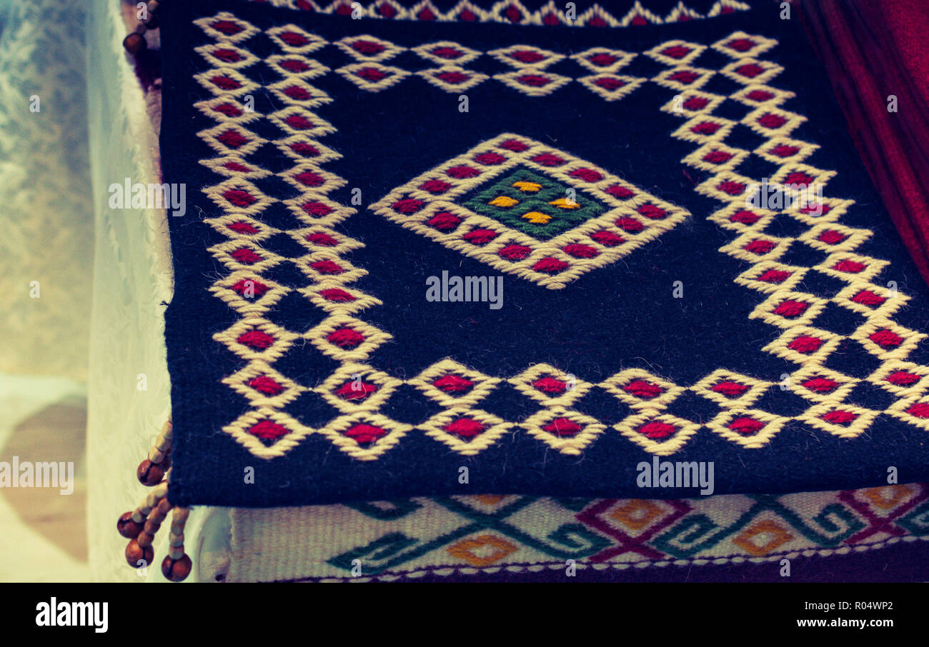 Traditional Turkish hand made carpet and rugs Stock Photo - Alamy