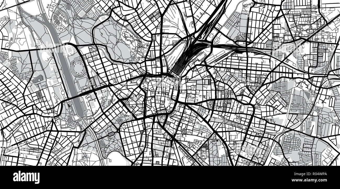 Urban vector city map of Leipzig, Germany Stock Vector Image & Art - Alamy