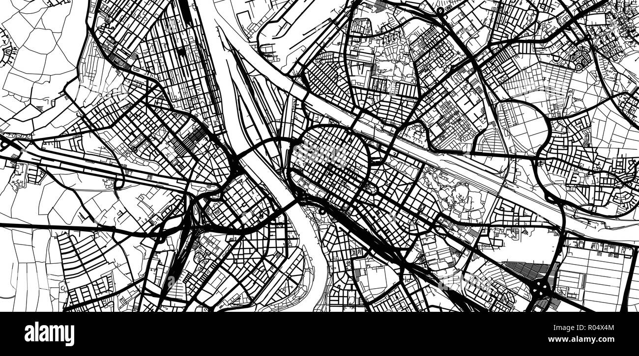 Urban vector city map of Mannheim, Germany Stock Vector Image & Art - Alamy
