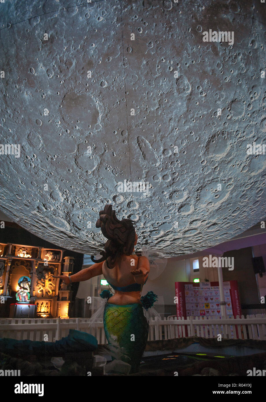 Leicester, UK. 1 November 2018. Museum of the Moon Rangoli Diwali ...