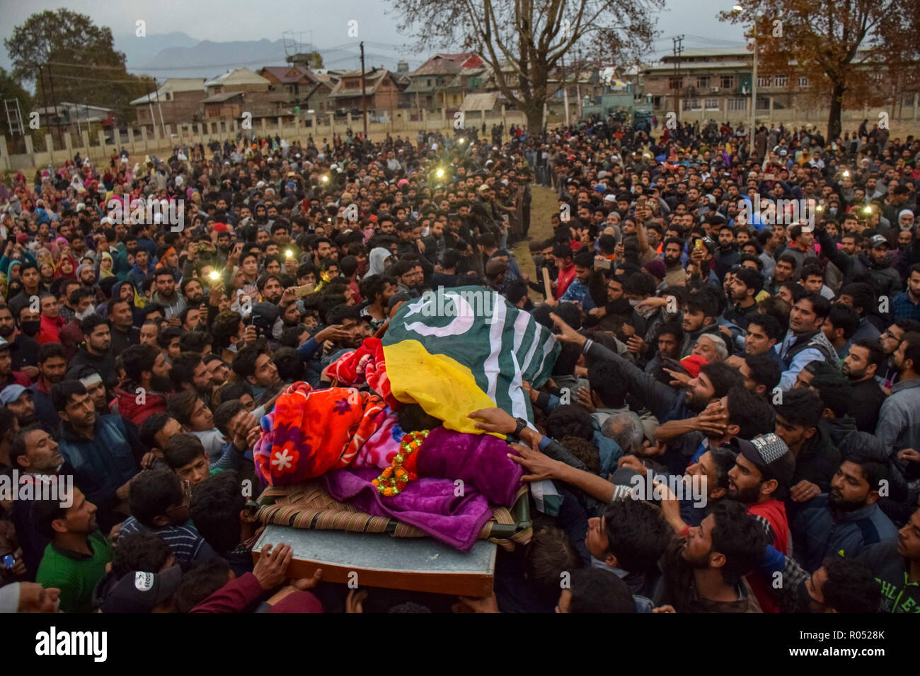 (EDITORS NOTE: Image depicts death.).Kashmiri Muslims are seen carrying ...