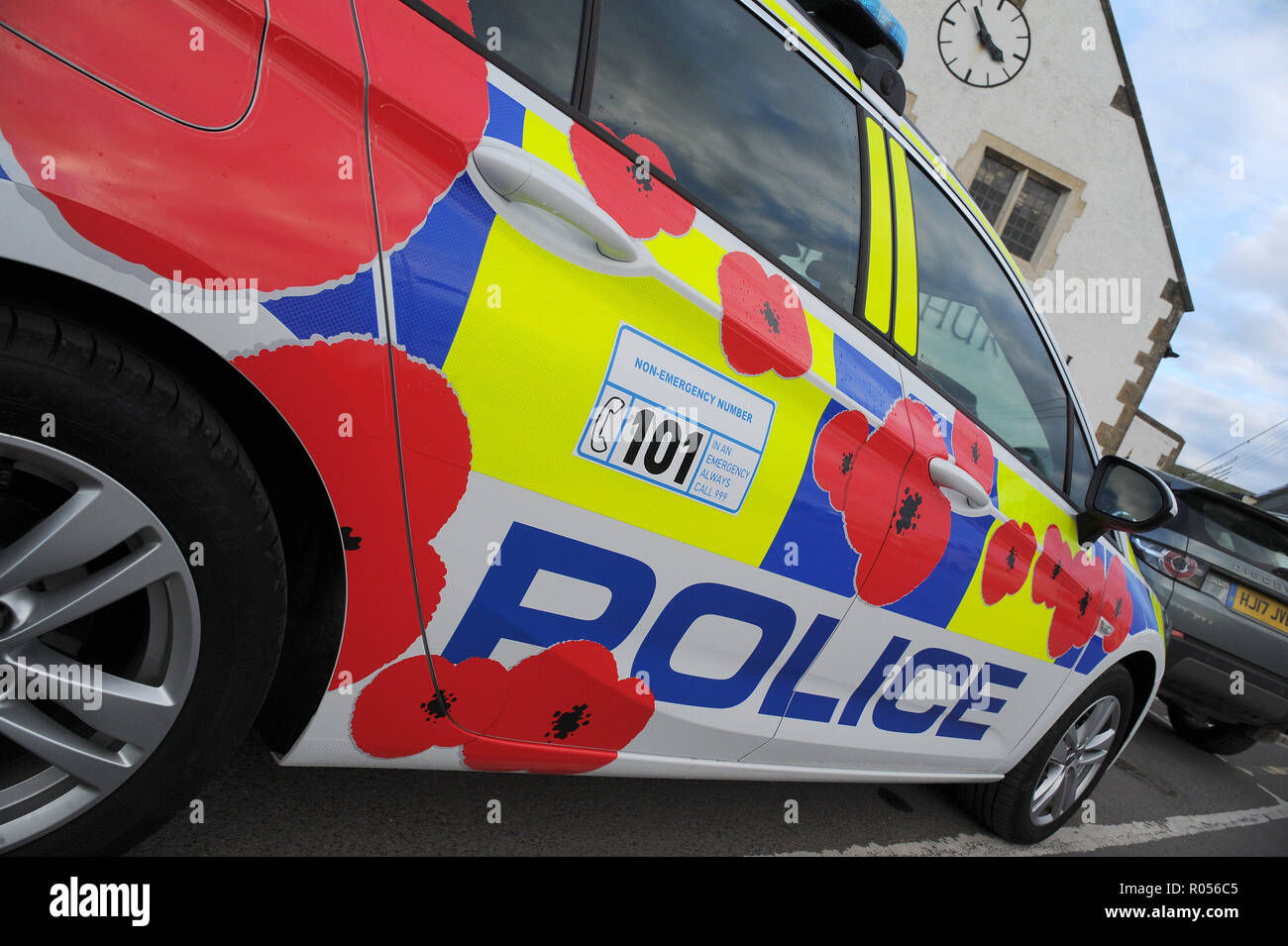 Poppy decorated Police car showing the force's support to the Royal ...