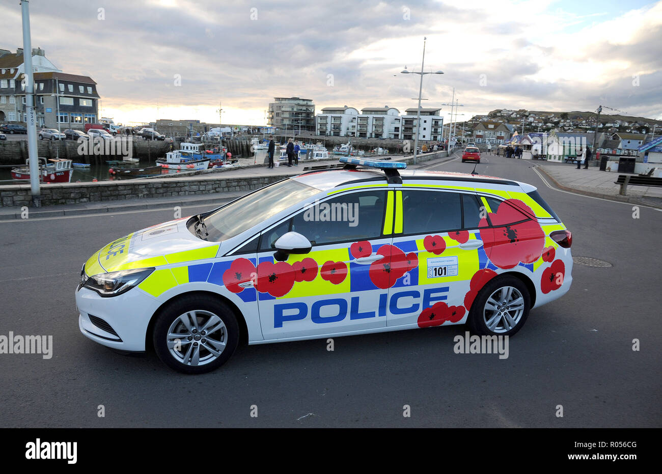 Poppy decorated Police car showing the force's support to the Royal ...
