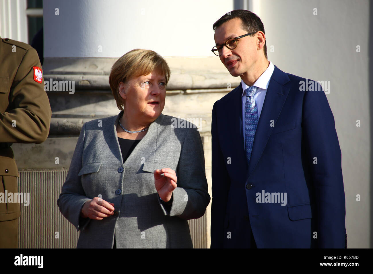 Poland, Warsaw, 2nd November 2018: German Chancellor Angela Merkel ...