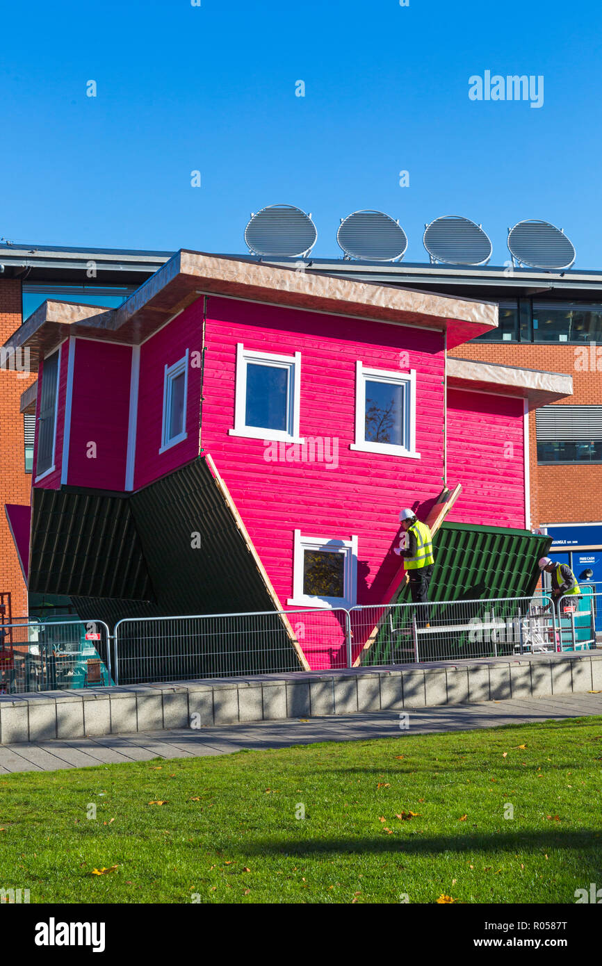 Bournemouth, Dorset, UK. 2nd Nov, 2018. The first upside down house ...