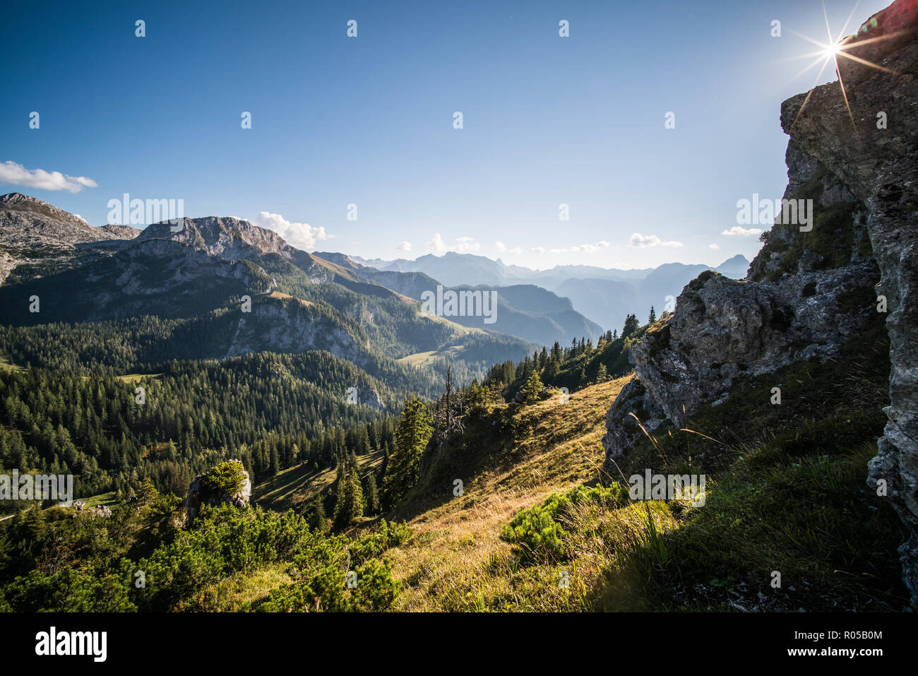 view from Jenner mountain, National park Berchtesgaden, Germany, Europe ...