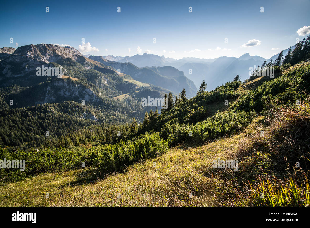 view from Jenner mountain, National park Berchtesgaden, Germany, Europe ...