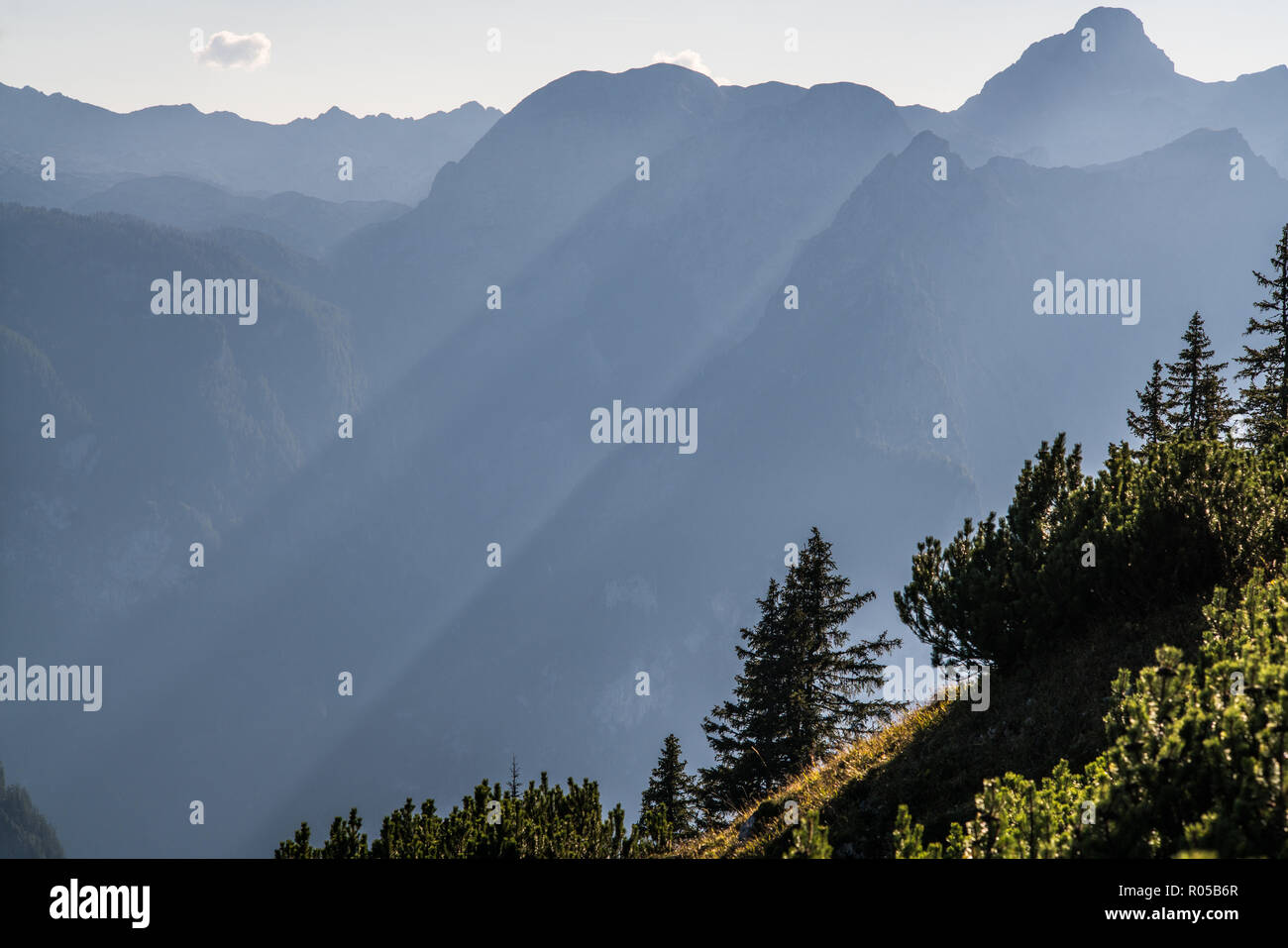 view from Jenner mountain, National park Berchtesgaden, Germany, Europe ...