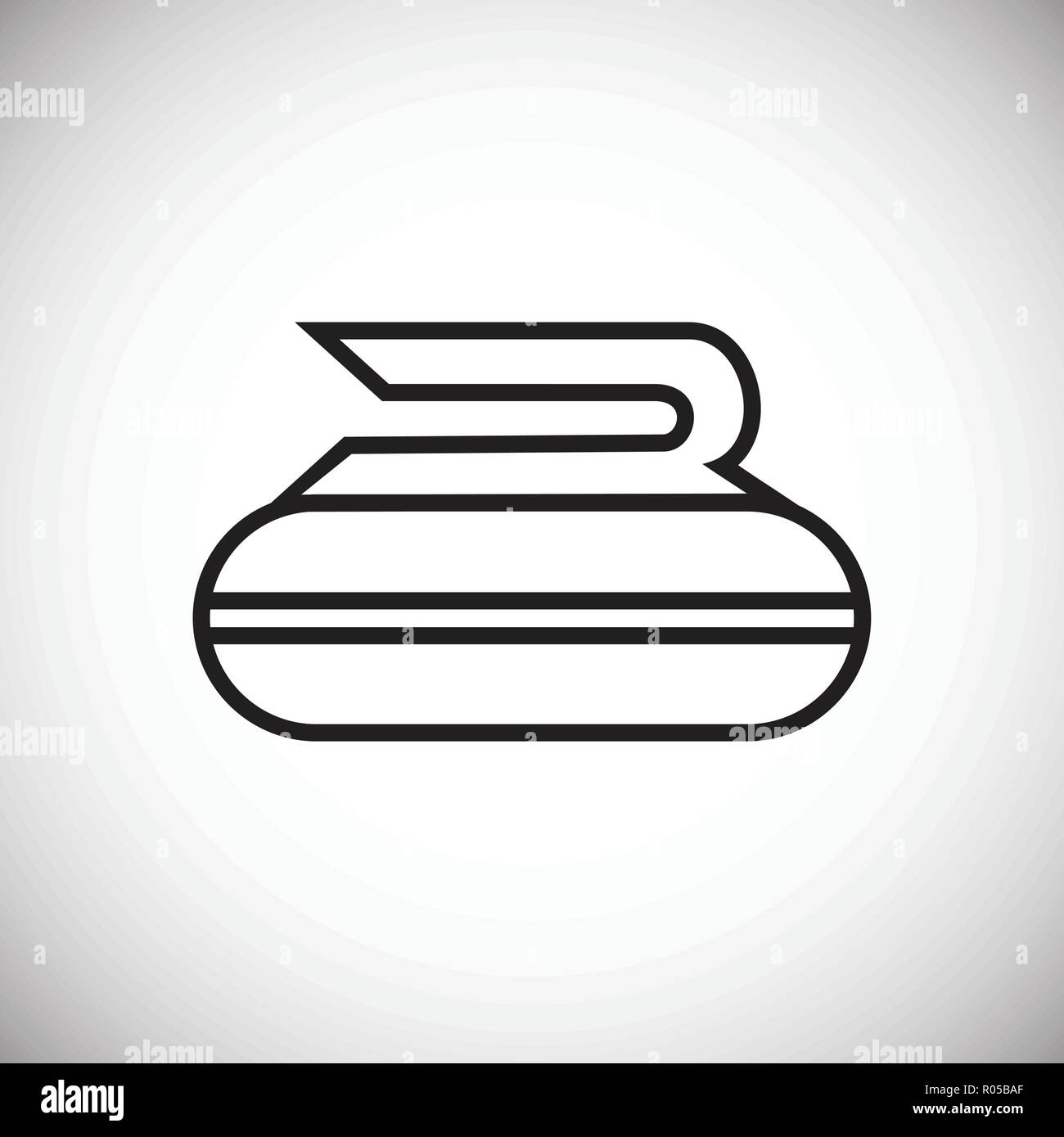 Curling stone thin line on white background Stock Vector Image & Art ...